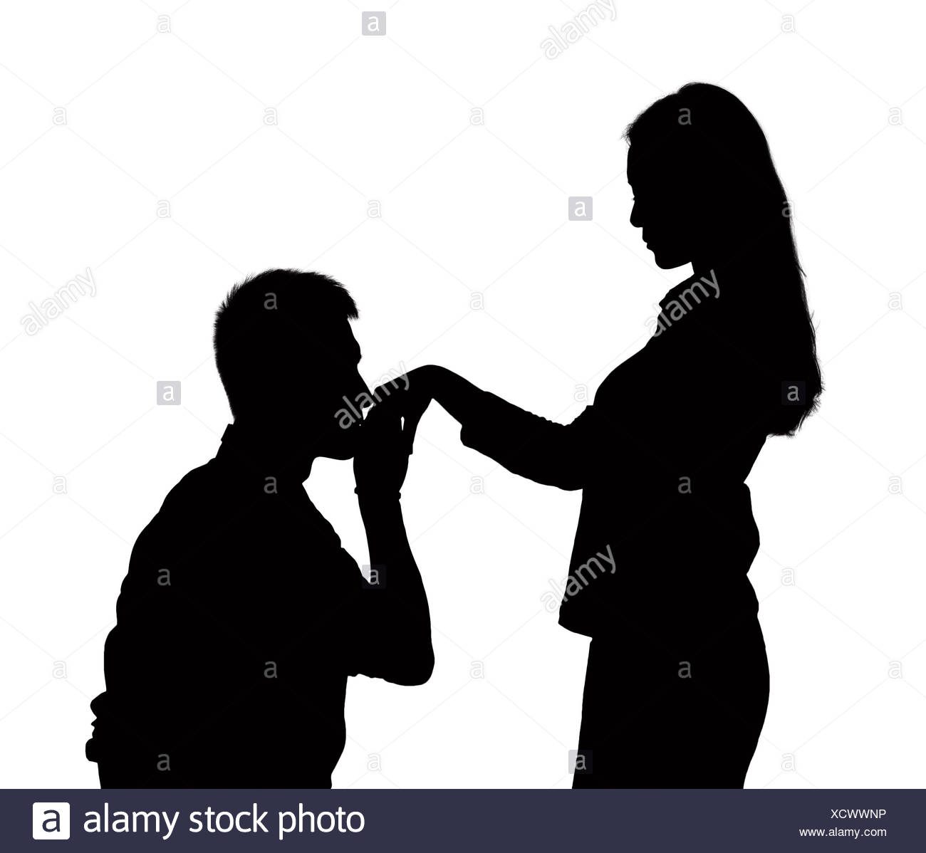 Couple Kissing Silhouette Cut Out Stock Images And Pictures Alamy