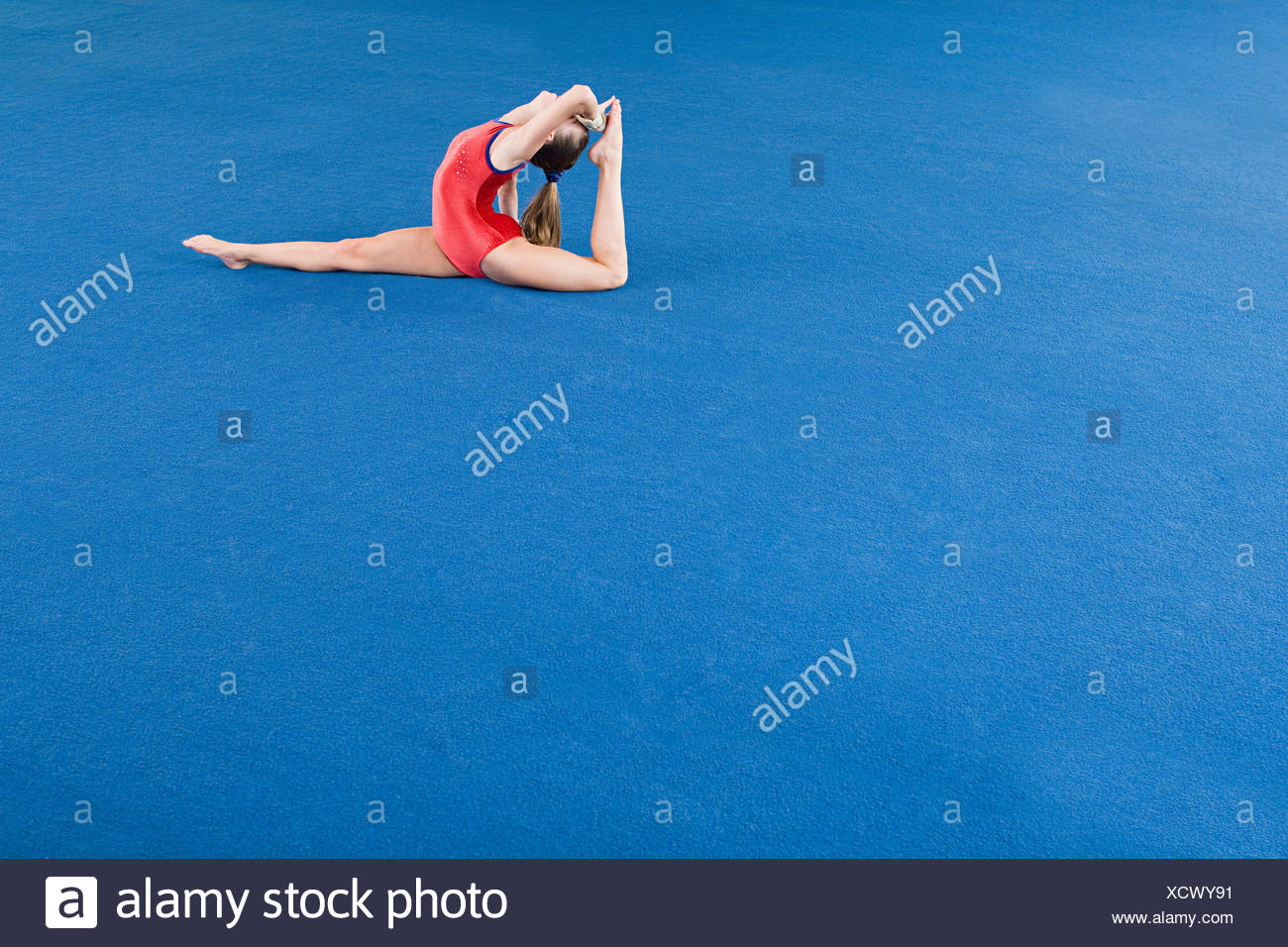 Gymnastics Girl Splits Stretches