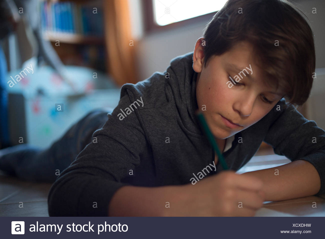 Boy 13 Years Doing Homework Stock Photos & Boy 13 Years Doing Homework ...