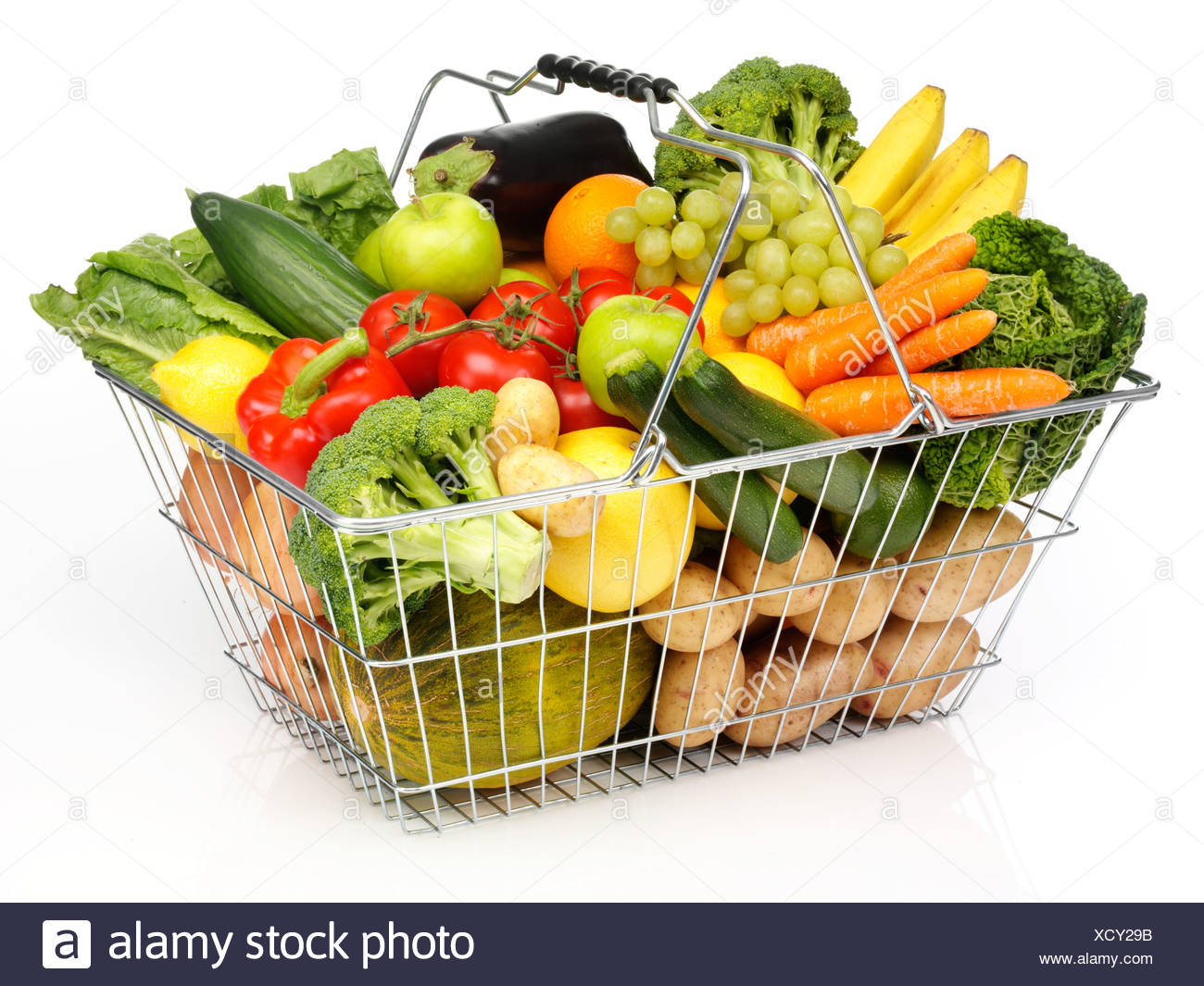 Healthy Food Shopping Basket High Resolution Stock Photography and ...