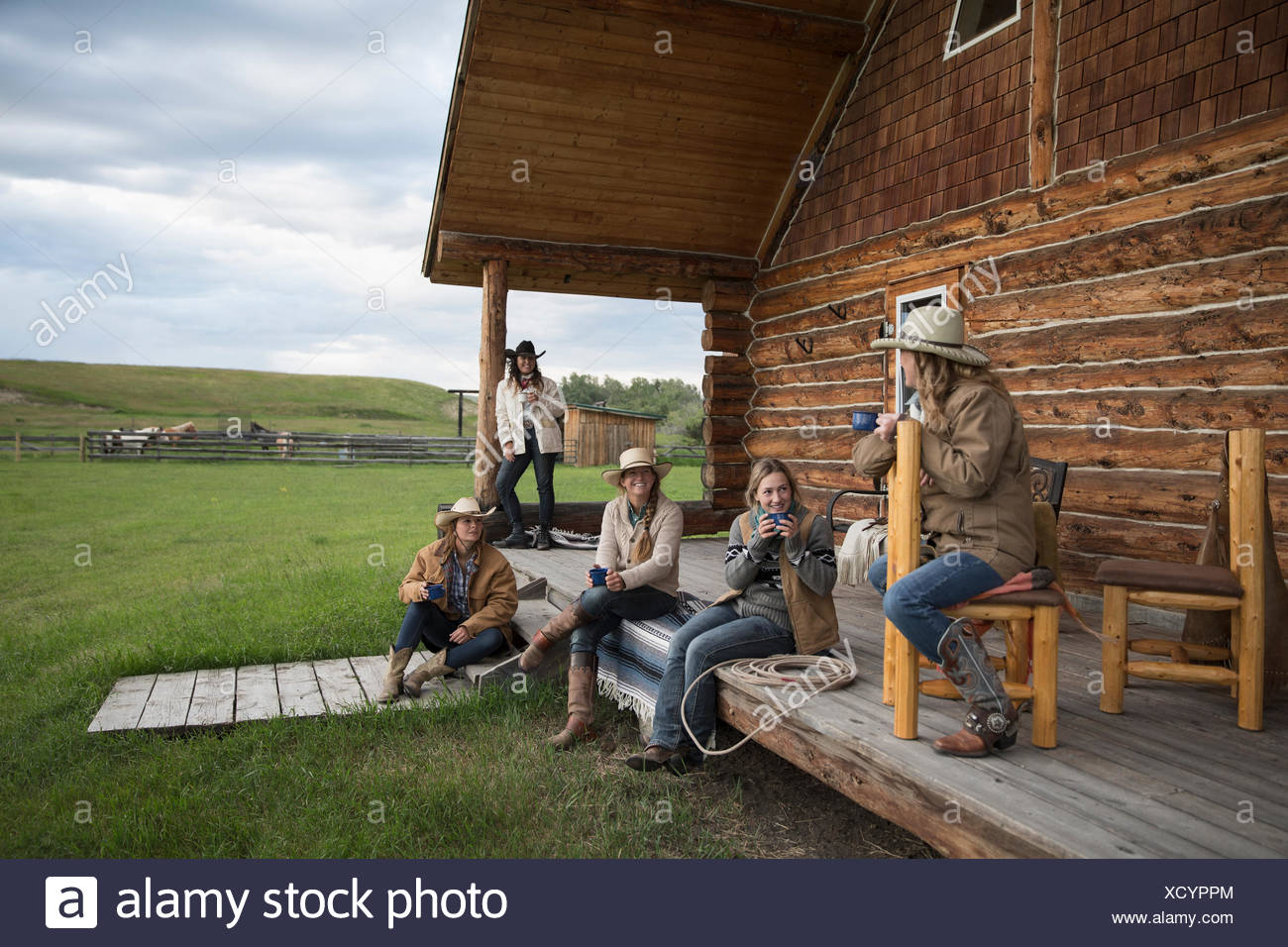 Young Woman Sitting On Porch Stock Photos & Young Woman Sitting On ...