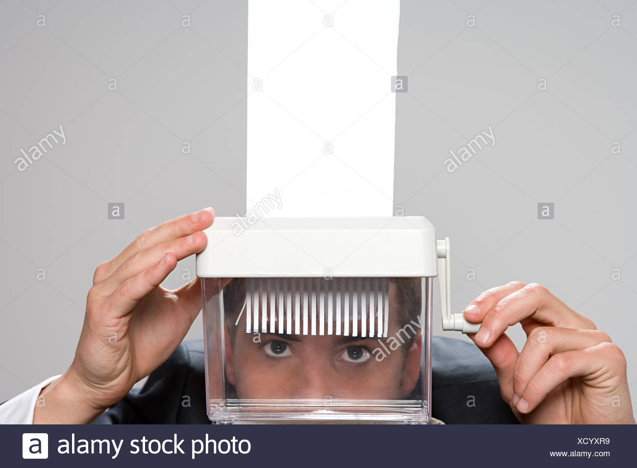 Paper Shredder Man High Resolution Stock Photography and Images - Alamy