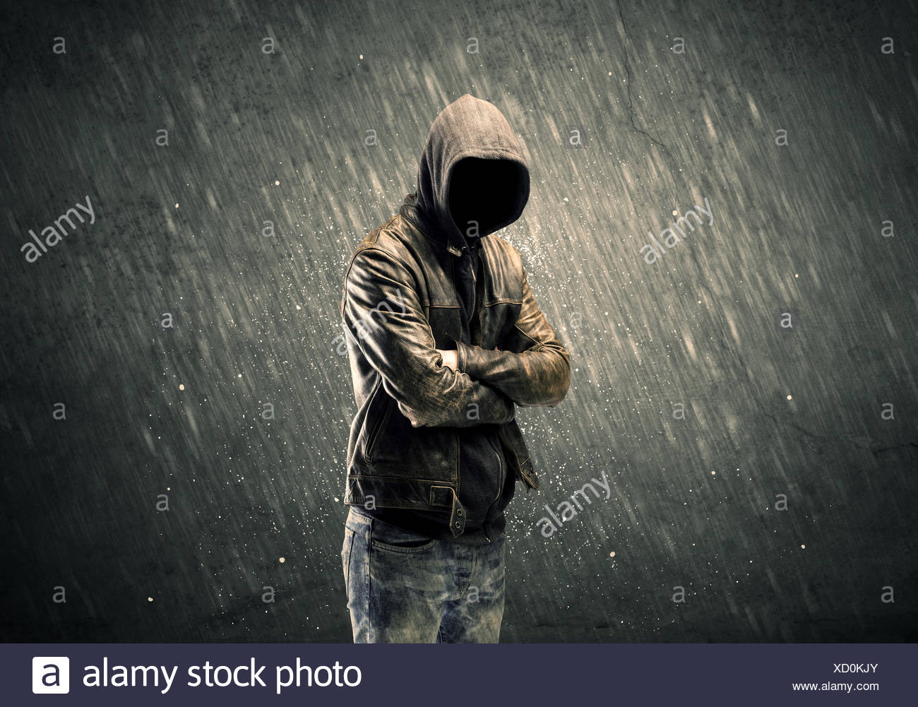 Faceless Guy Standing In Hoodie High Resolution Stock Photography and ...