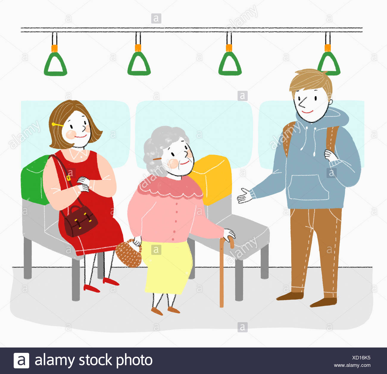 Old Lady Standing Bus High Resolution Stock Photography and Images - Alamy
