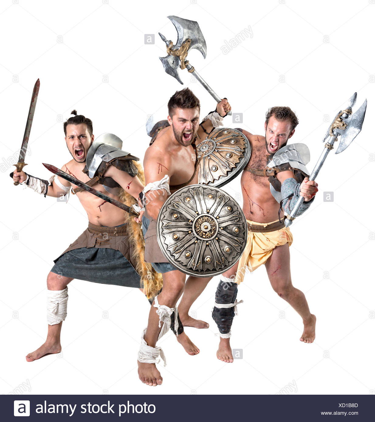 Gladiators Fighting Cut Out Stock Images & Pictures - Alamy