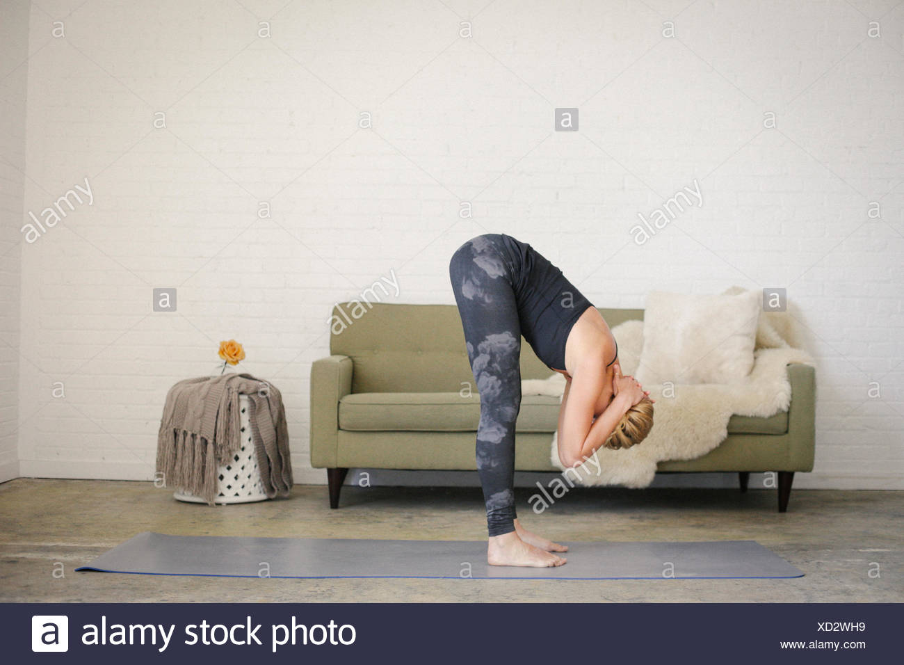 Standing Forward Bend Pose High Resolution Stock Photography and Images ...