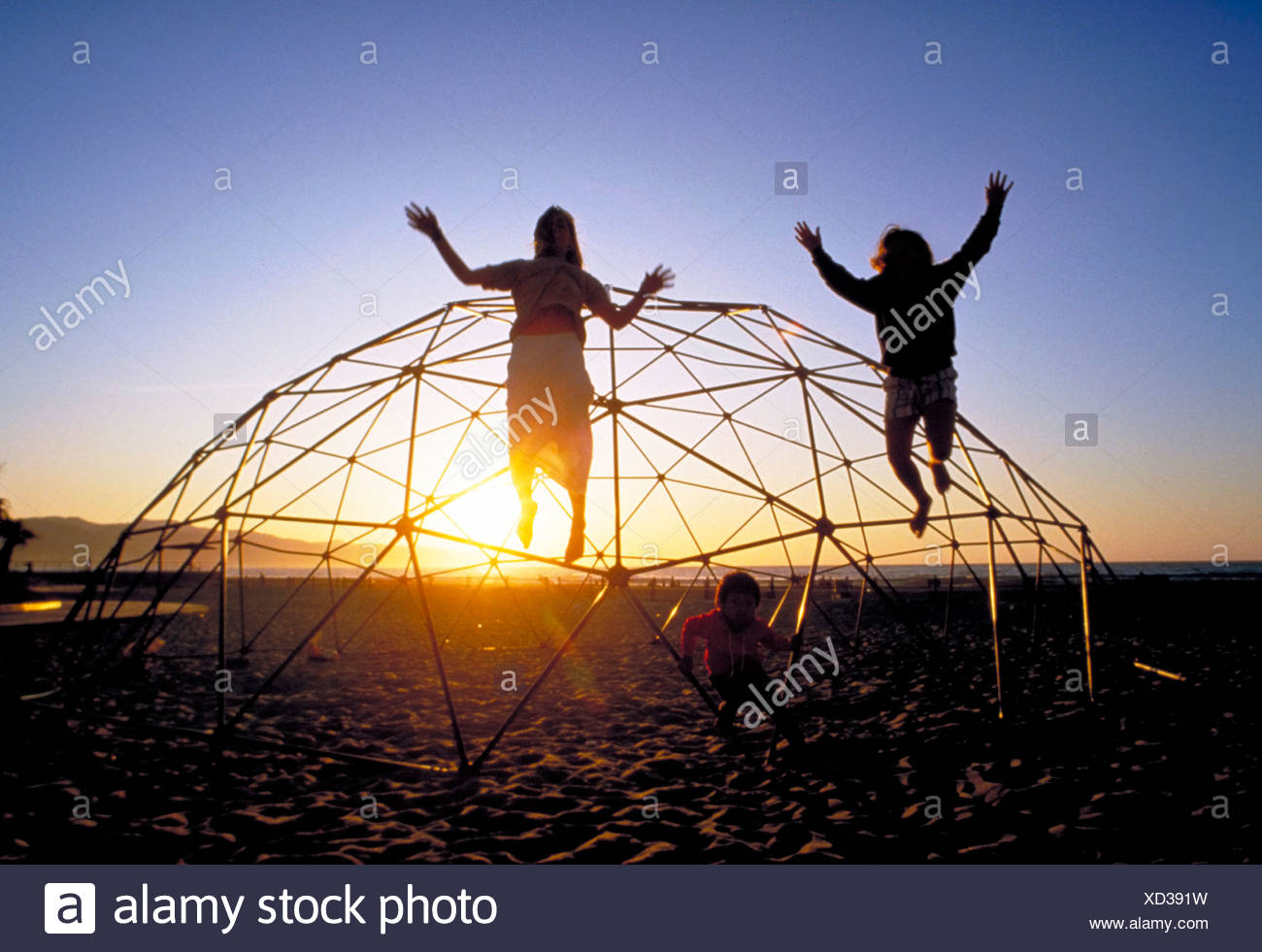 Children Jumping For Joy Silhouette High Resolution Stock Photography ...