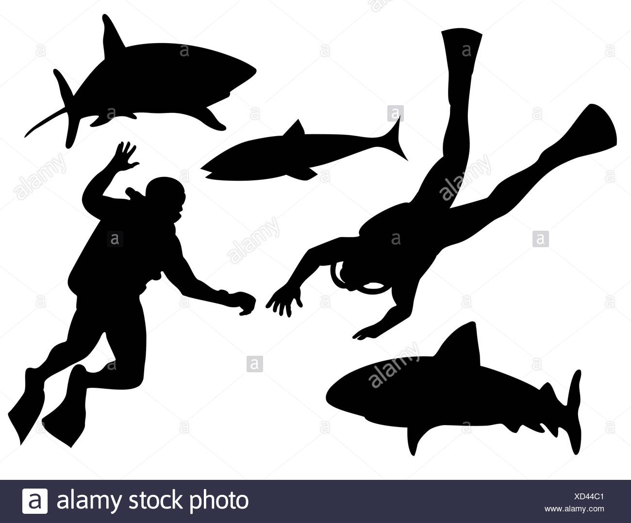 Scuba Divers Cut Out Stock Images & Pictures - Alamy