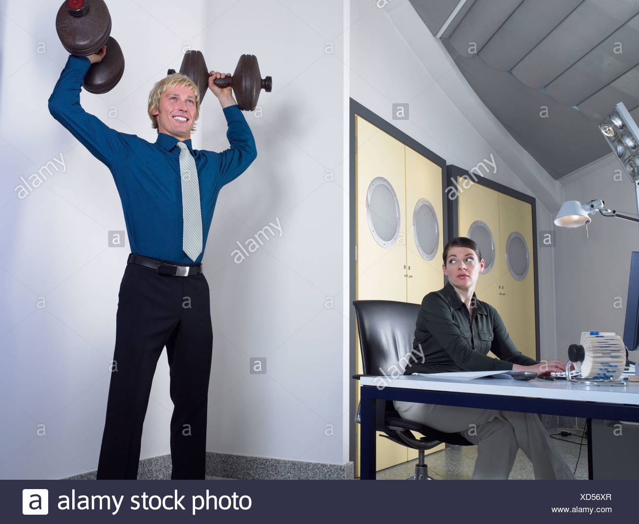 Female Office Exercise High Resolution Stock Photography and Images - Alamy
