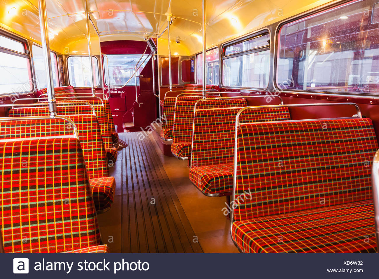 Interior Of Routemaster Double Decker Bus High Resolution Stock ...