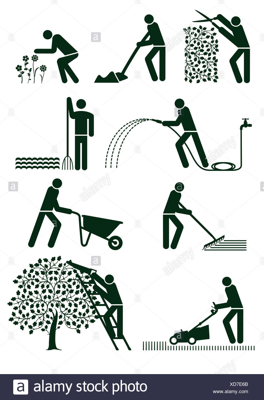 Gardening Pictograms High Resolution Stock Photography and Images - Alamy