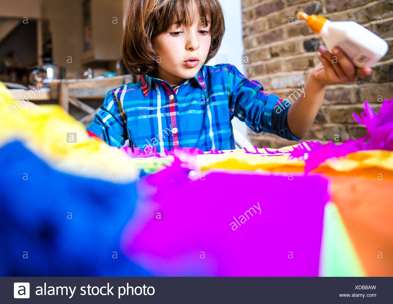 Child Glue Paper High Resolution Stock Photography and Images - Alamy