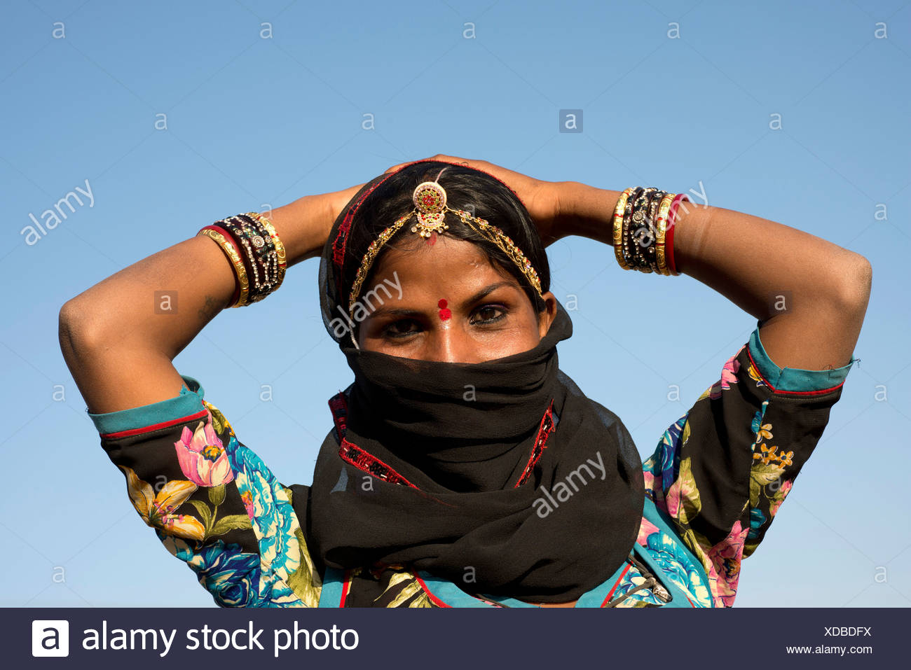 Indian Woman Covering Face High Resolution Stock Photography and Images ...