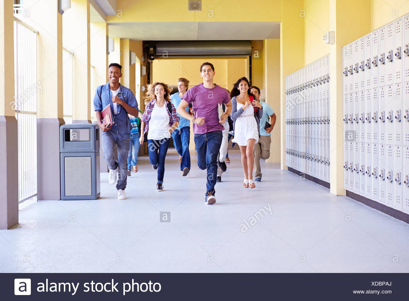 Students Running Out School High Resolution Stock Photography and ...