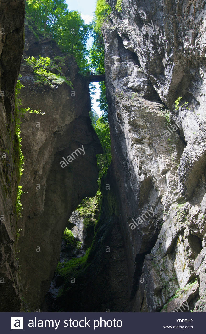 Breitachklamm Gorge Near Oberstdorf Allgaeu High Resolution Stock ...