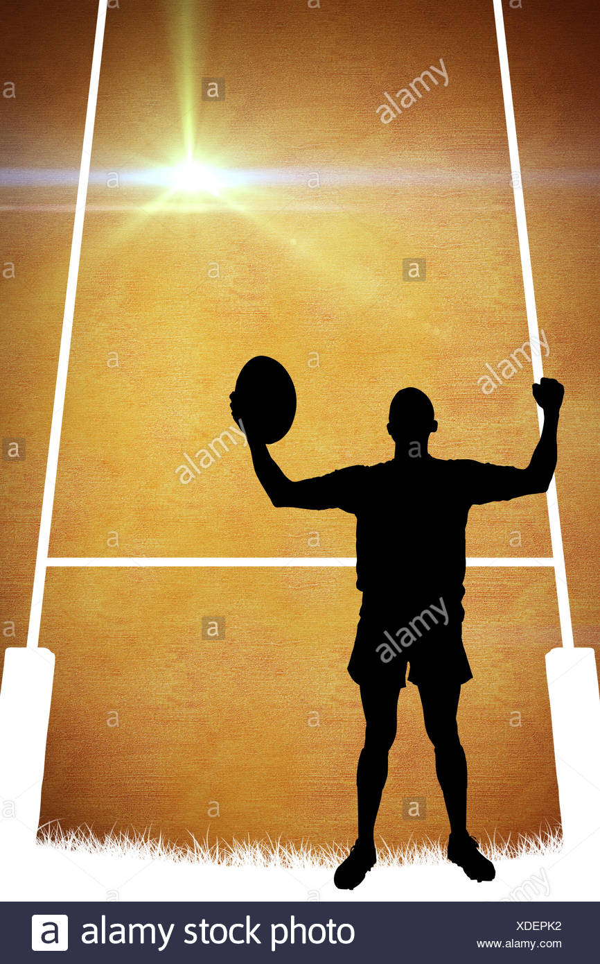 Rugby Player Silhouette High Resolution Stock Photography and Images ...