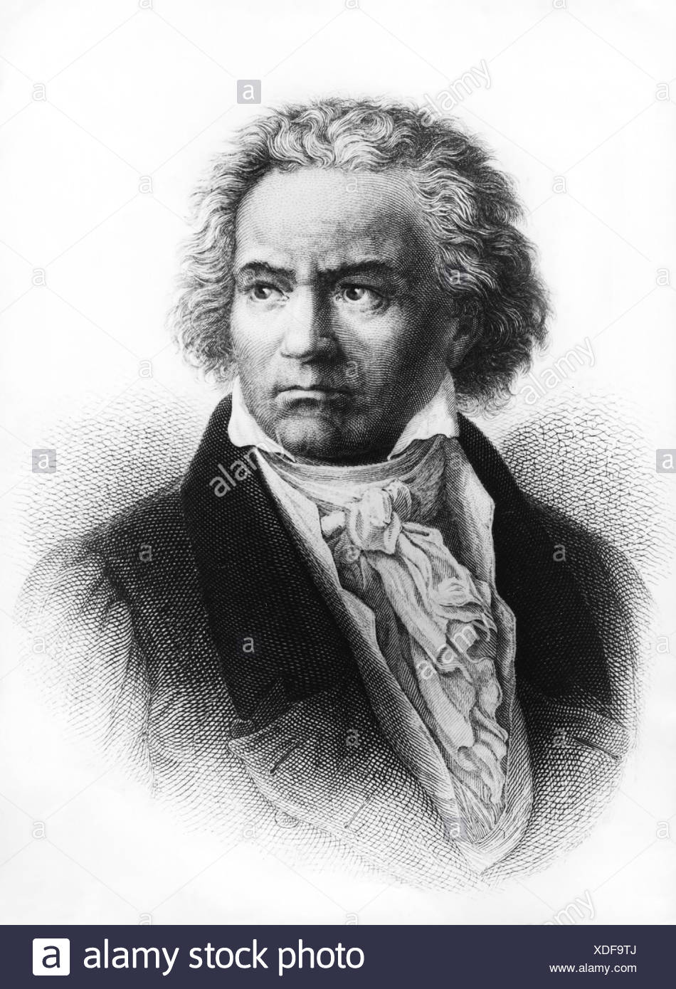 Ludwig Van Beethoven 1770 1827 Engraving High Resolution Stock ...