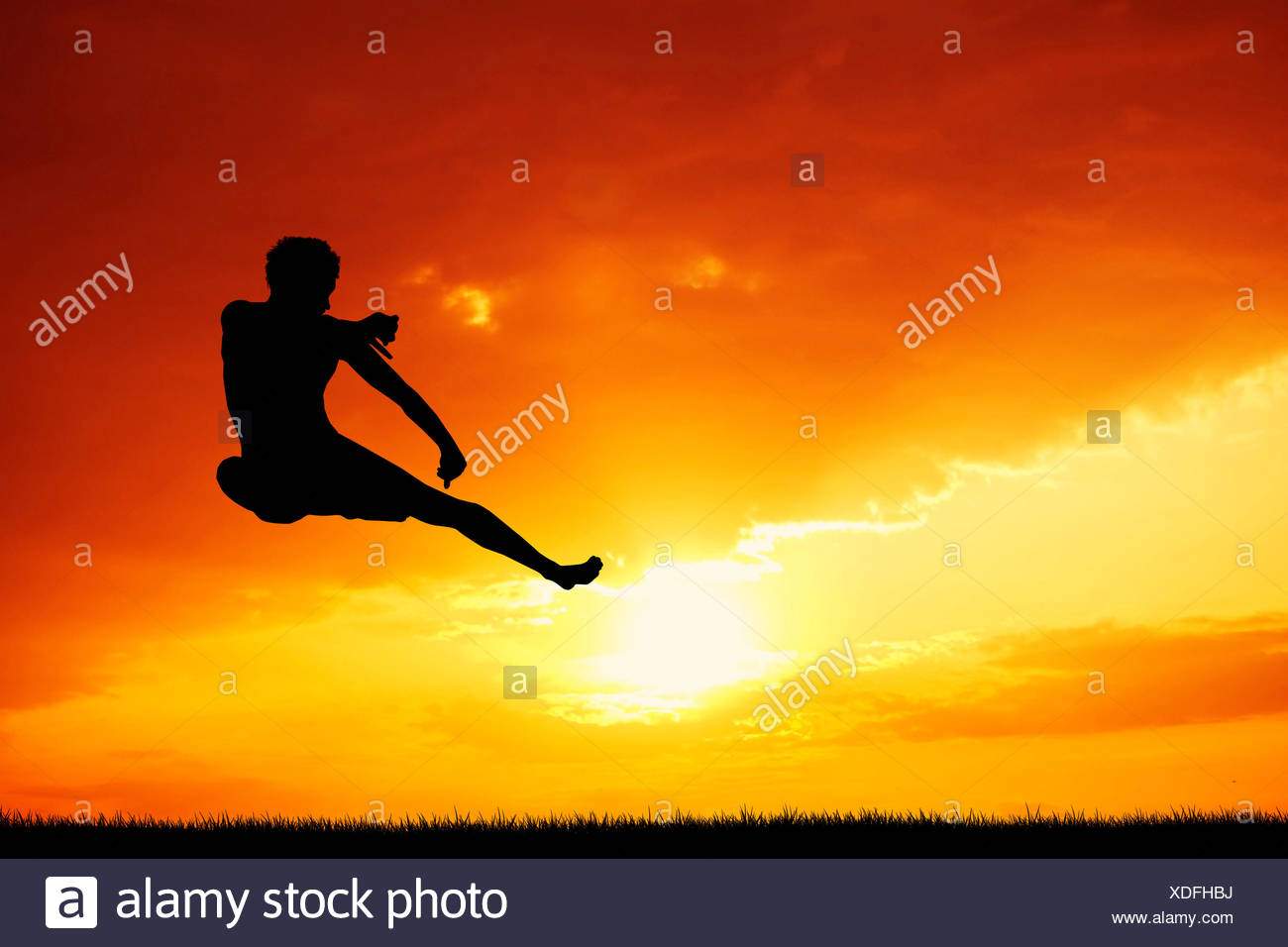 Karate Silhouette High Resolution Stock Photography and Images - Alamy