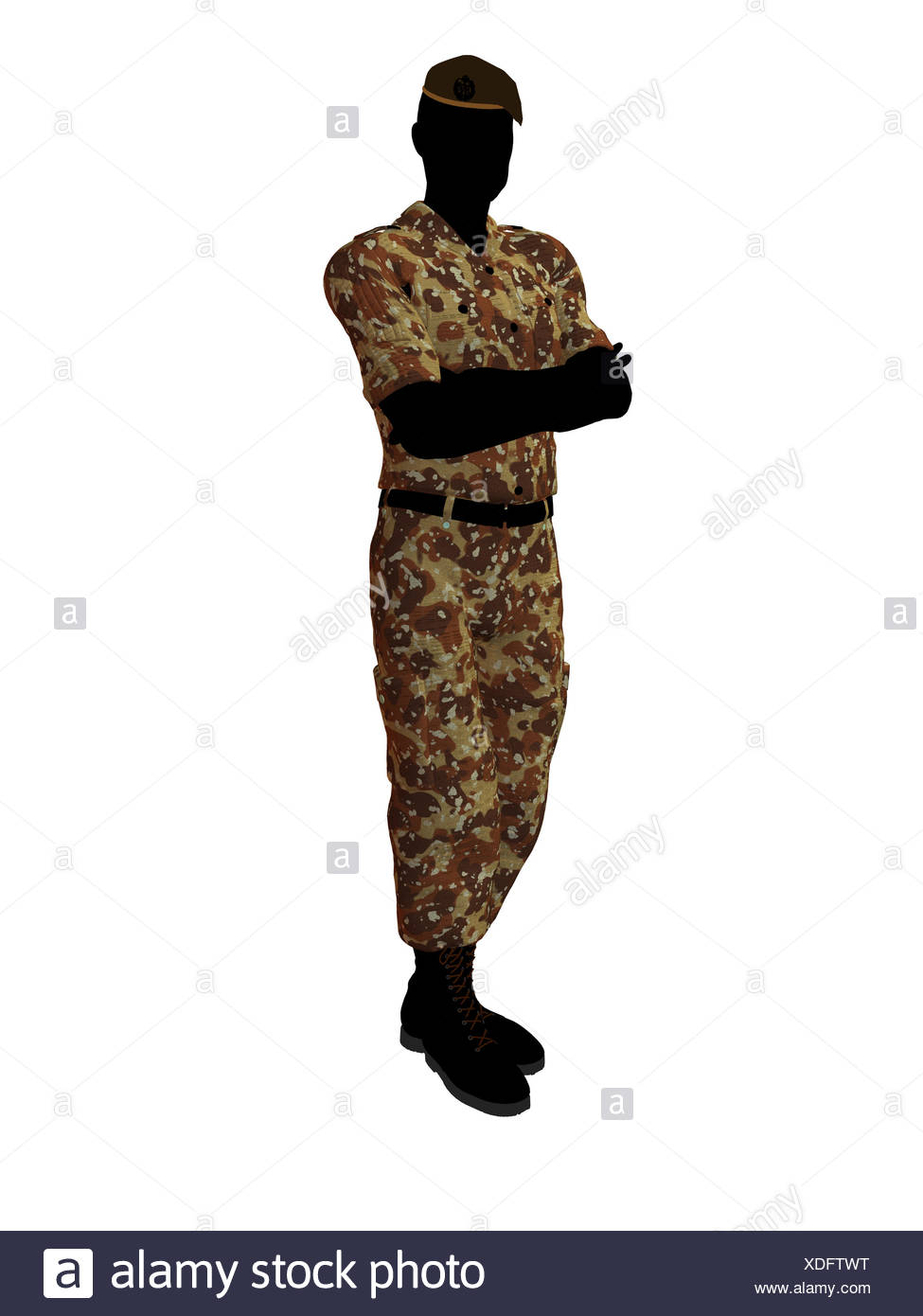 Soldier Head Silhouette Clip Art