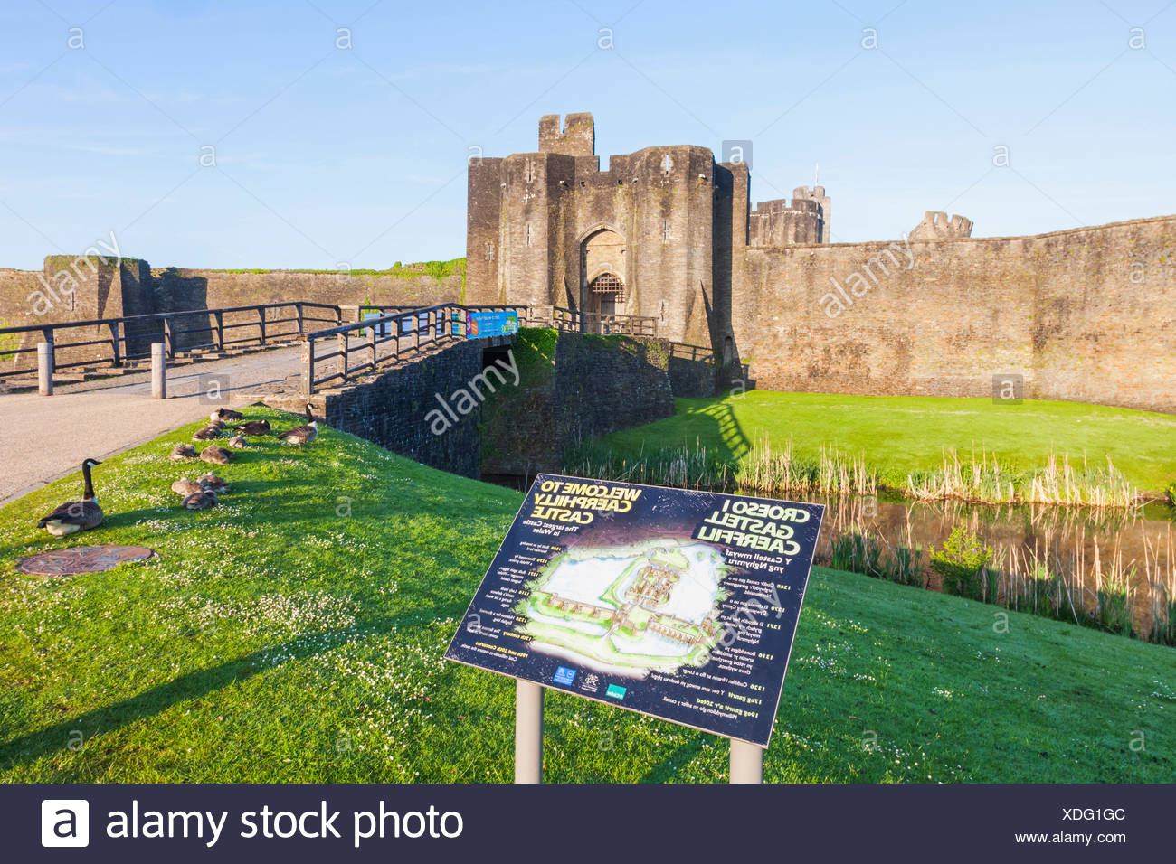 Caerphilly Castle Glamorgan Wales Stock Photos & Caerphilly Castle ...