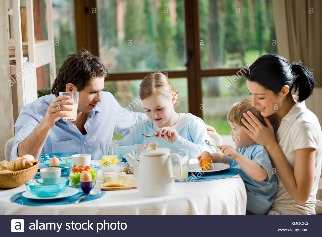 Dining Eating Father Mother Kids Children Boy Girl High Resolution ...