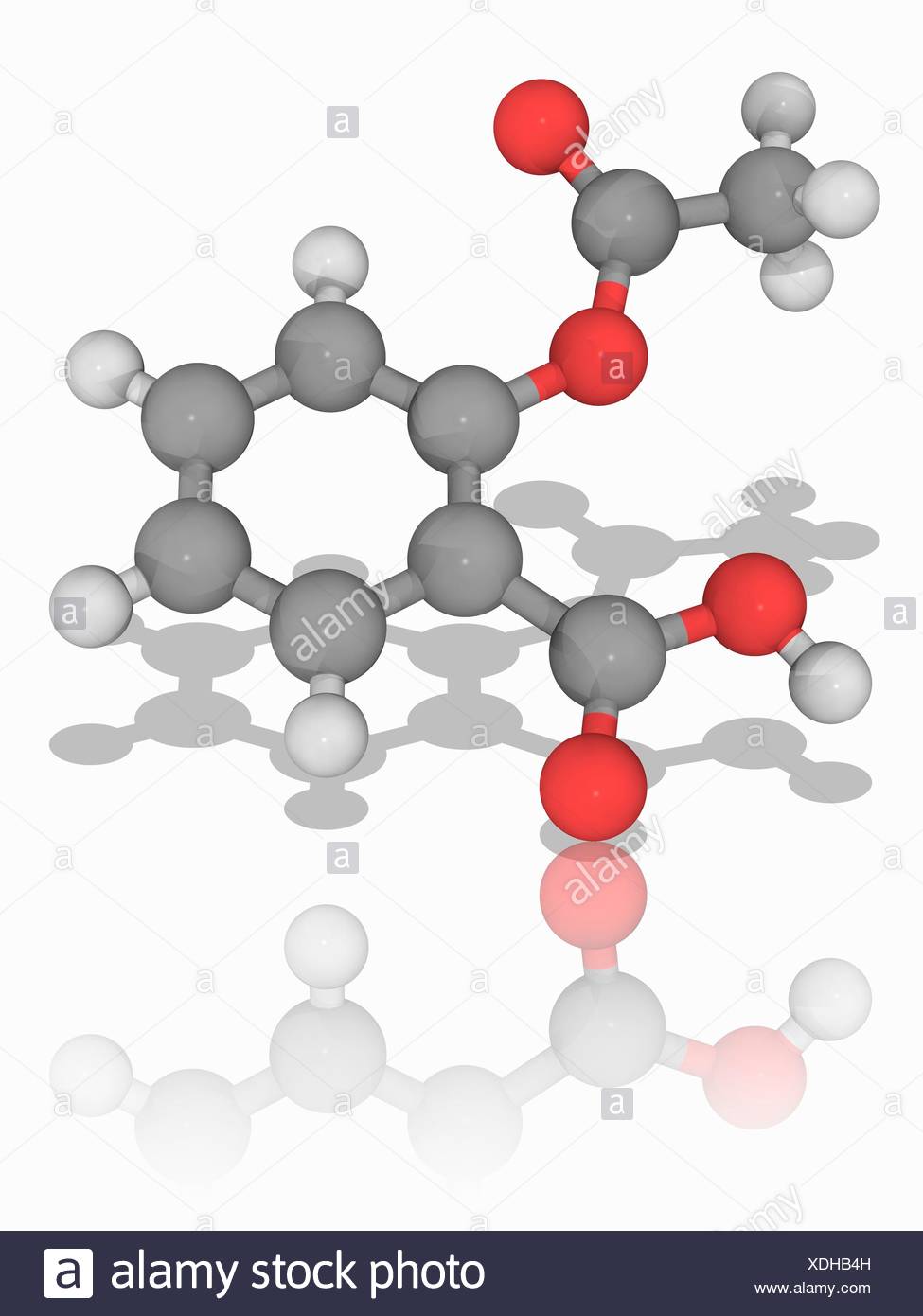Aspirin Molecular Model Of Drug Aspirin High Resolution Stock ...