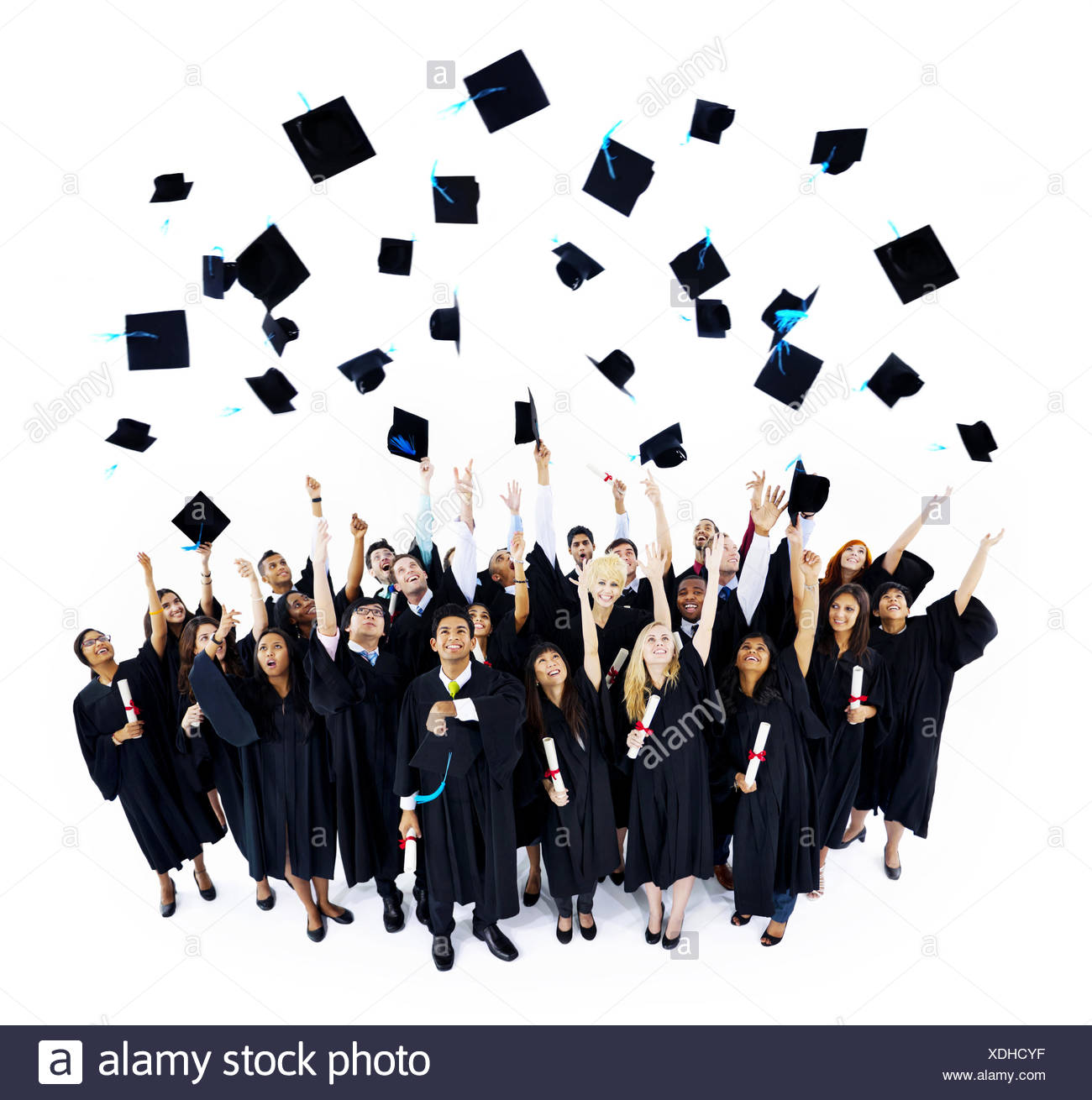 Student Graduation Throwing High Resolution Stock Photography and ...