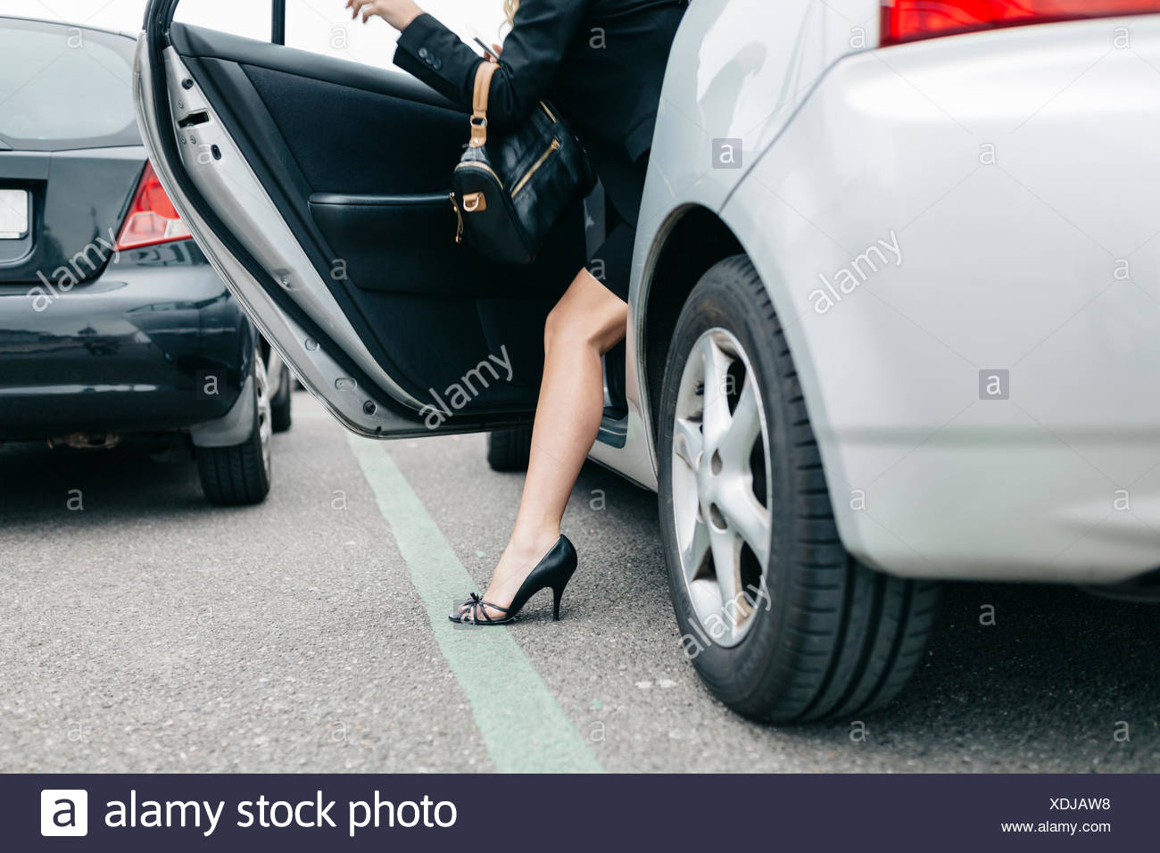Woman Wearing Black Skirt High Heels High Resolution Stock Photography ...