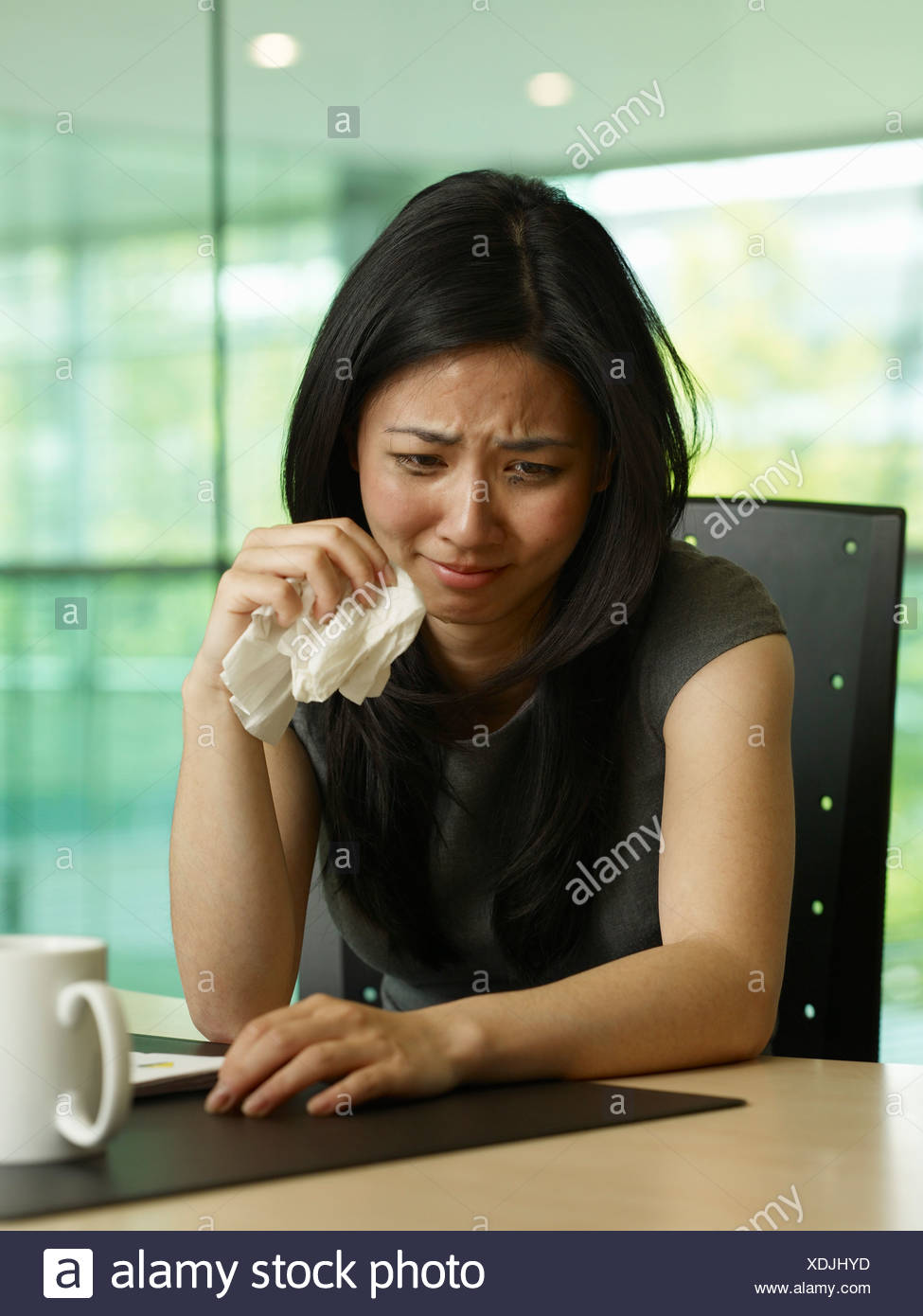 Portrait Of Young Woman Crying, Asian High Resolution Stock Photography ...