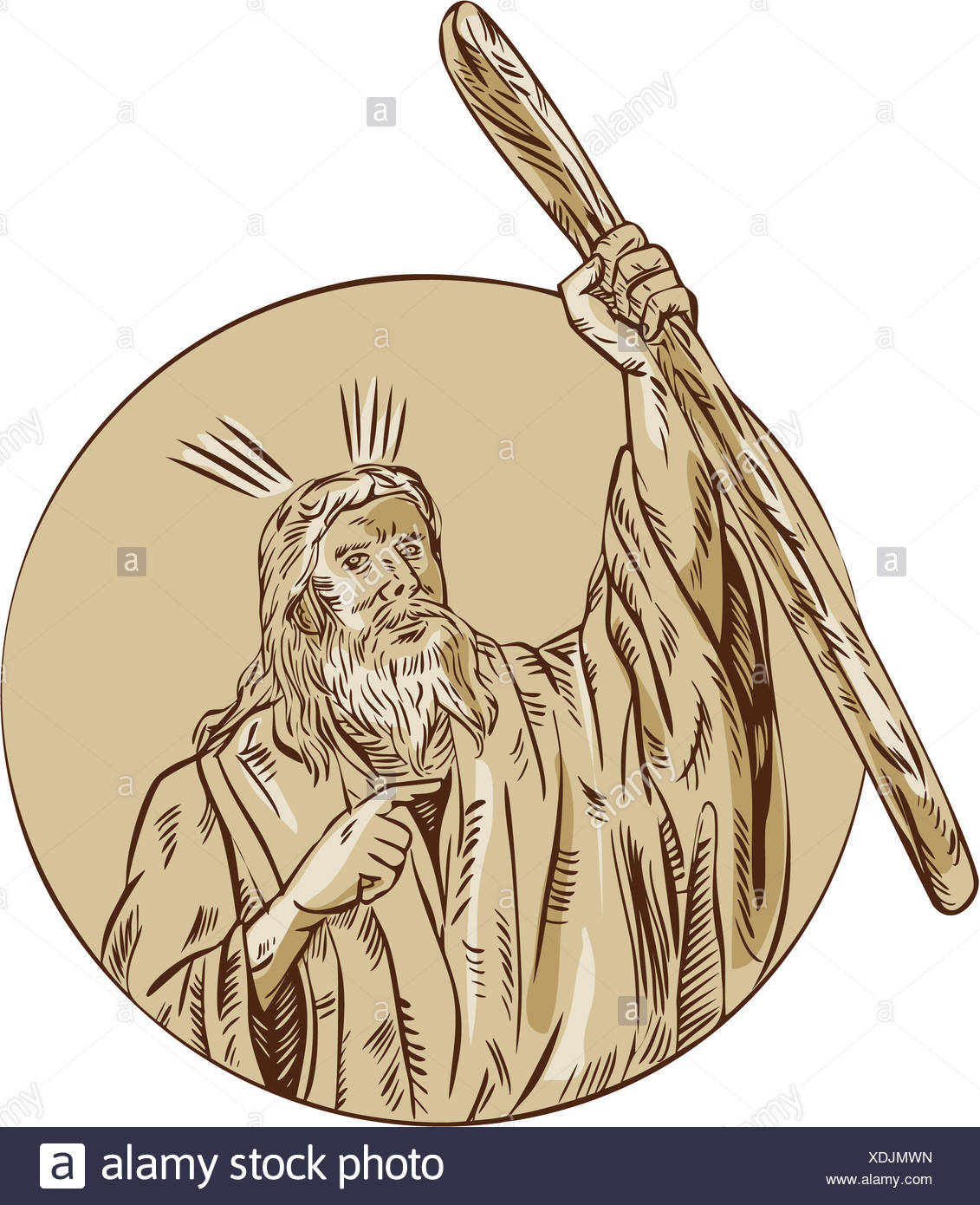 Moses Holding High Resolution Stock Photography and Images - Alamy