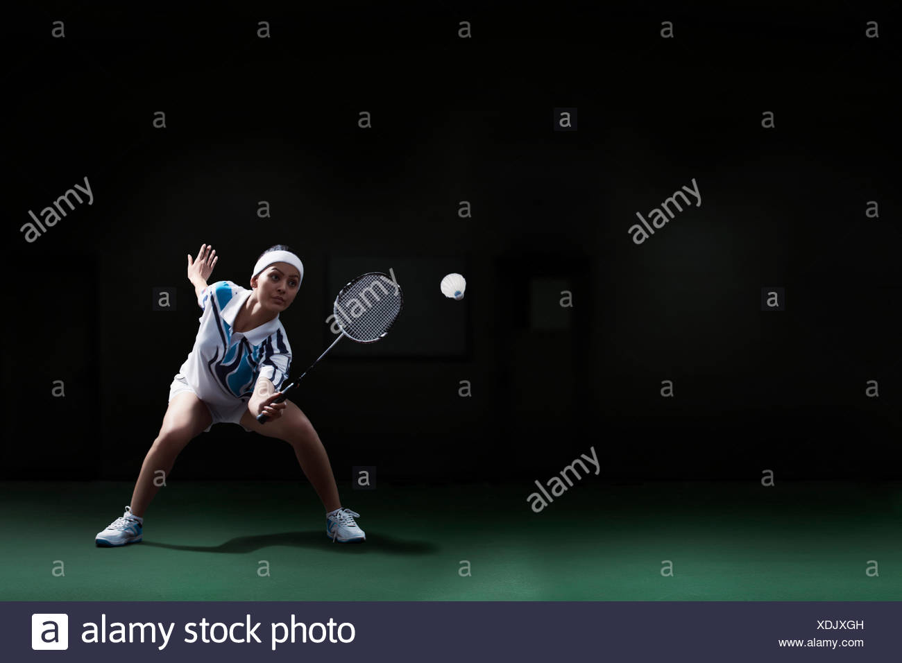 Badminton Racket Shuttlecock Hitting High Resolution Stock Photography ...