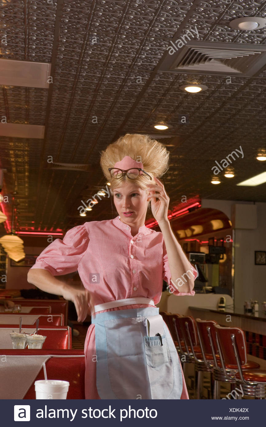 American Diner Waitress Retro High Resolution Stock Photography and ...