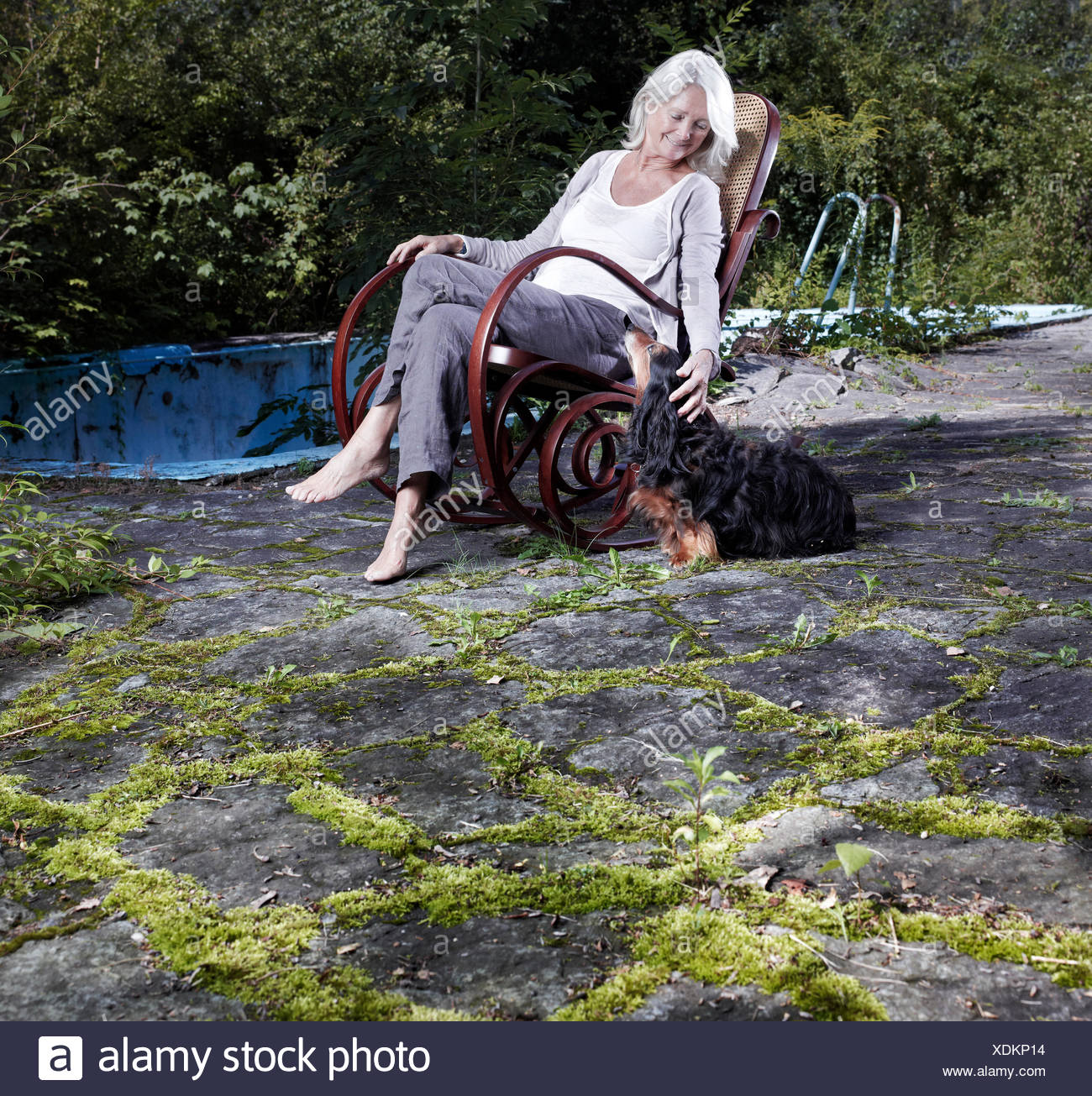 Old Woman Rocking Chair Stock Photos & Old Woman Rocking Chair Stock ...