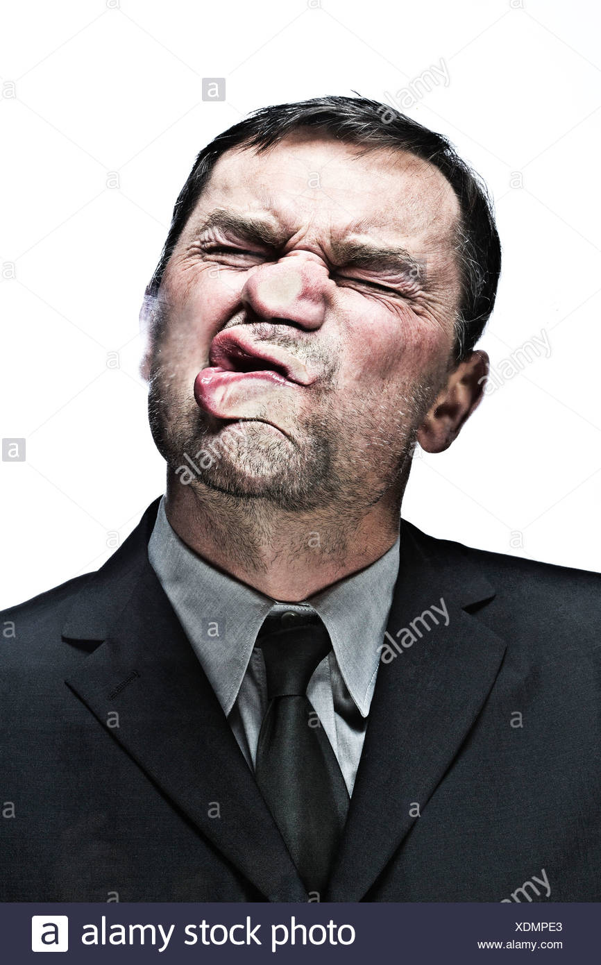 Mature Man Face Against Glass Window High Resolution Stock Photography ...