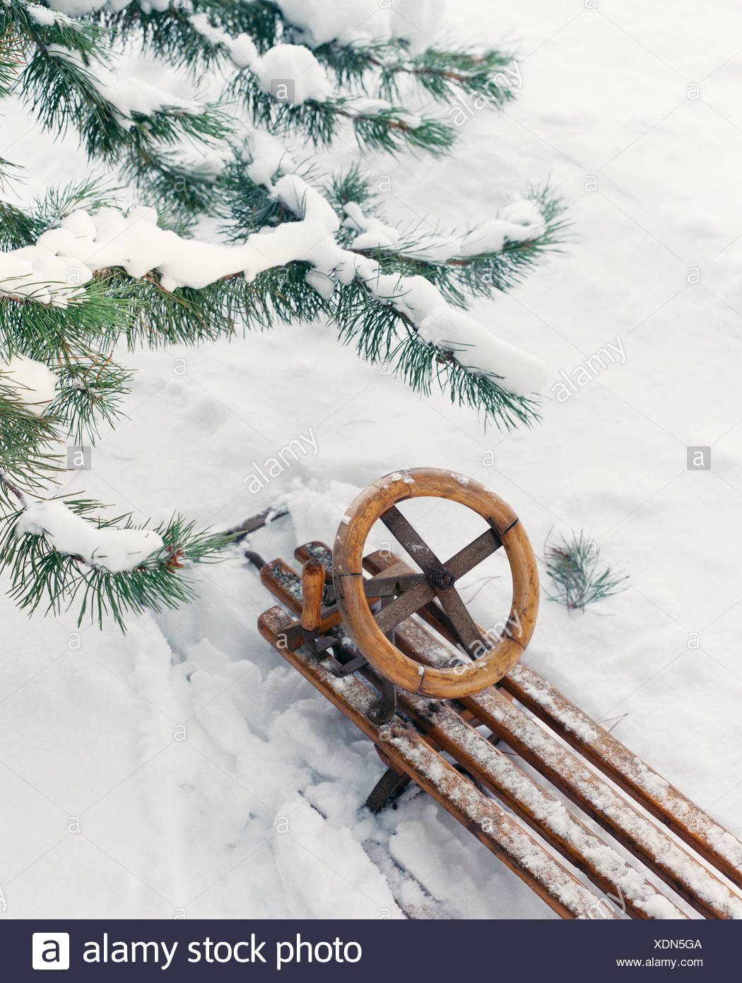 Old Fashioned Sled High Resolution Stock Photography and Images - Alamy