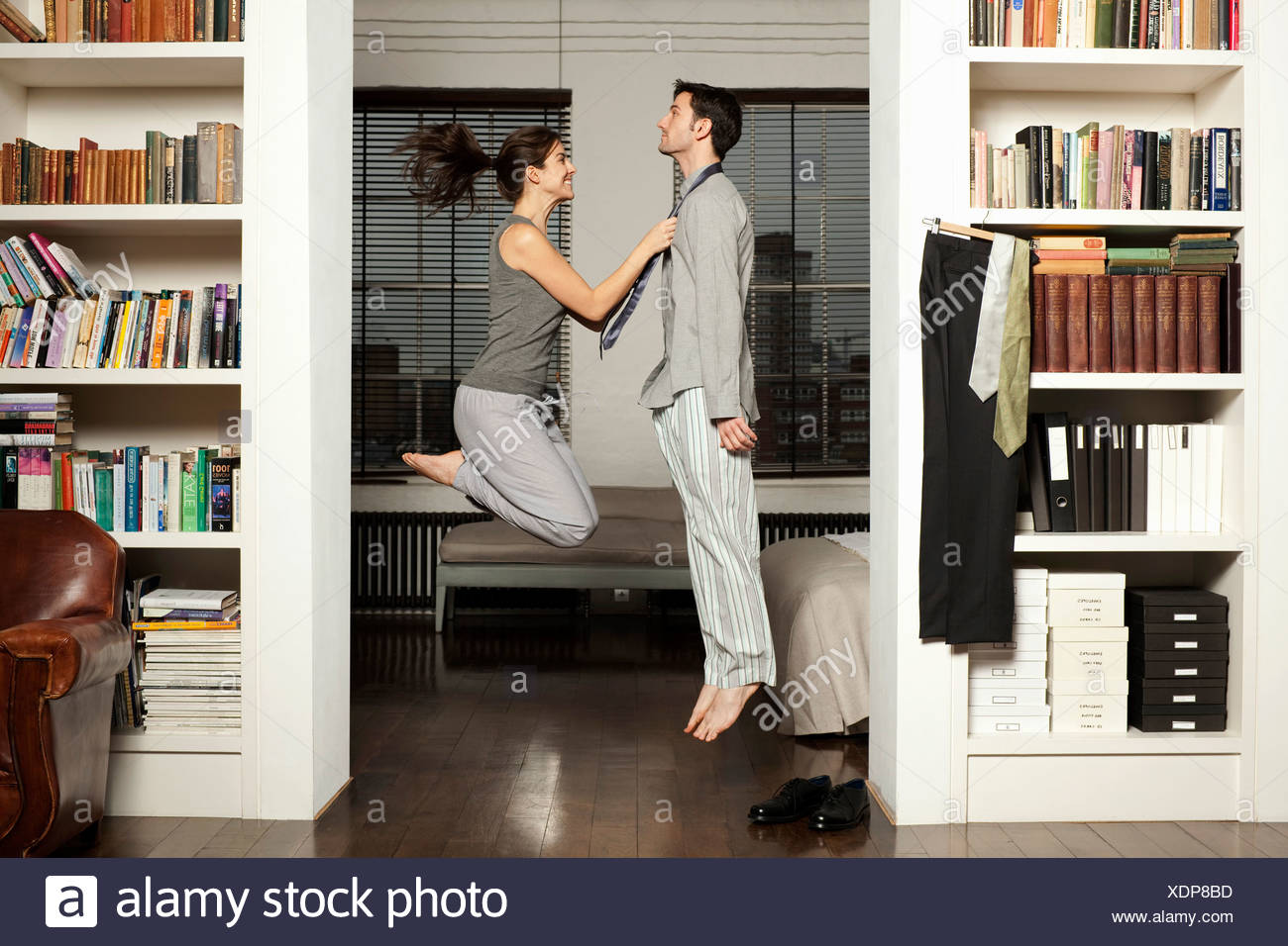Man Getting Dressed Bedroom Woman High Resolution Stock Photography and ...