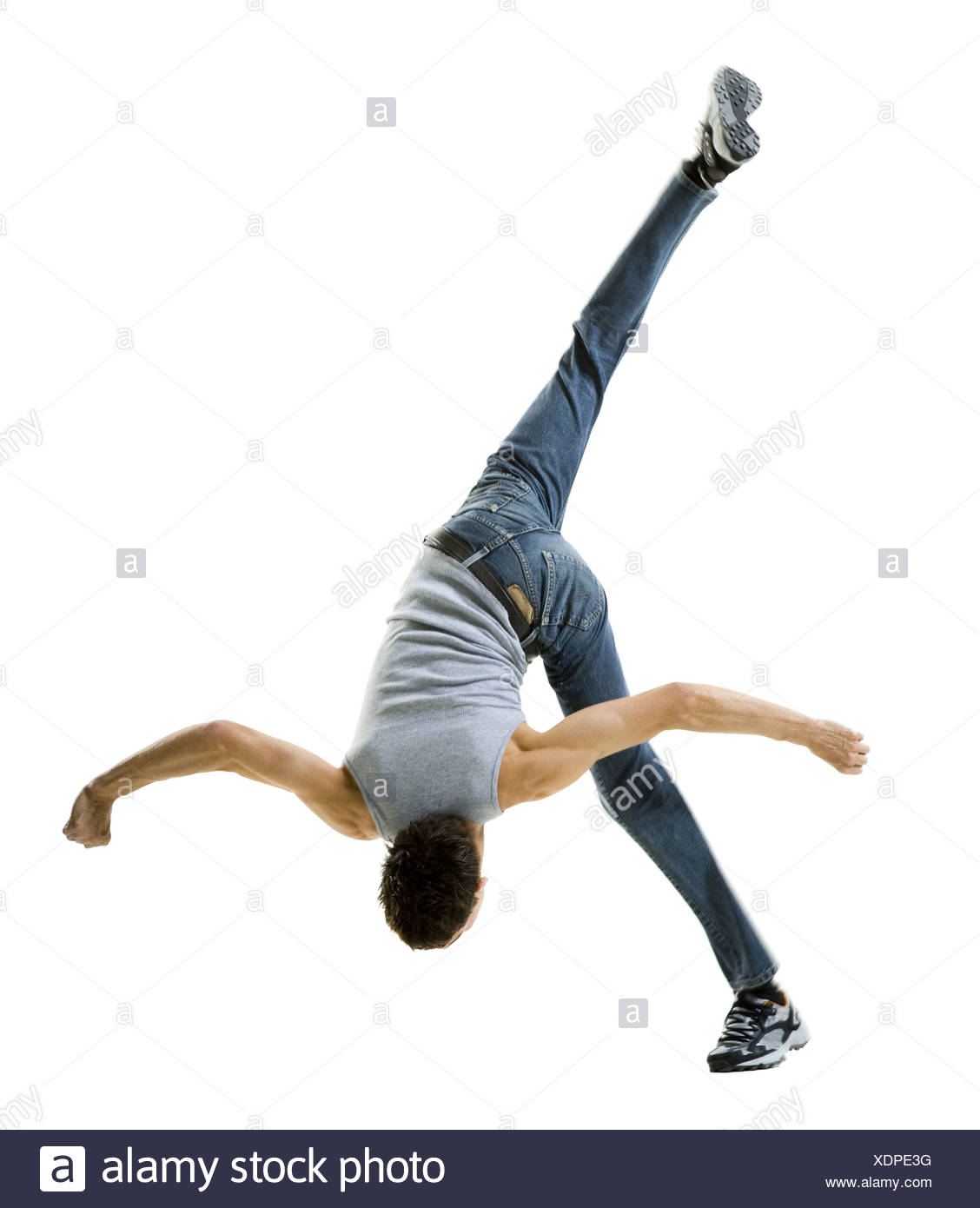 Silhouette Man Doing Back Flip High Resolution Stock Photography and ...