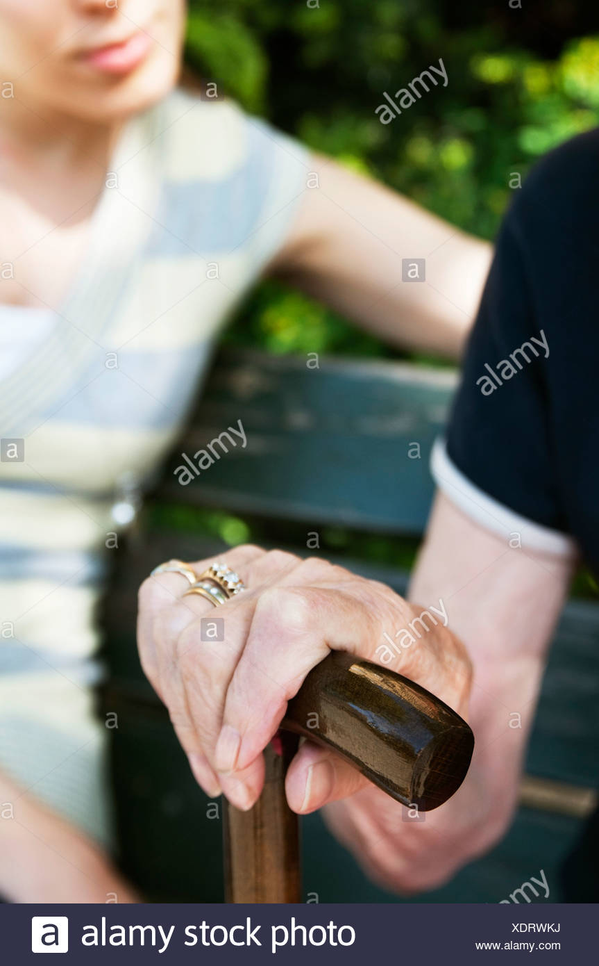 Elderly Hand Holding Walking Stick High Resolution Stock Photography ...