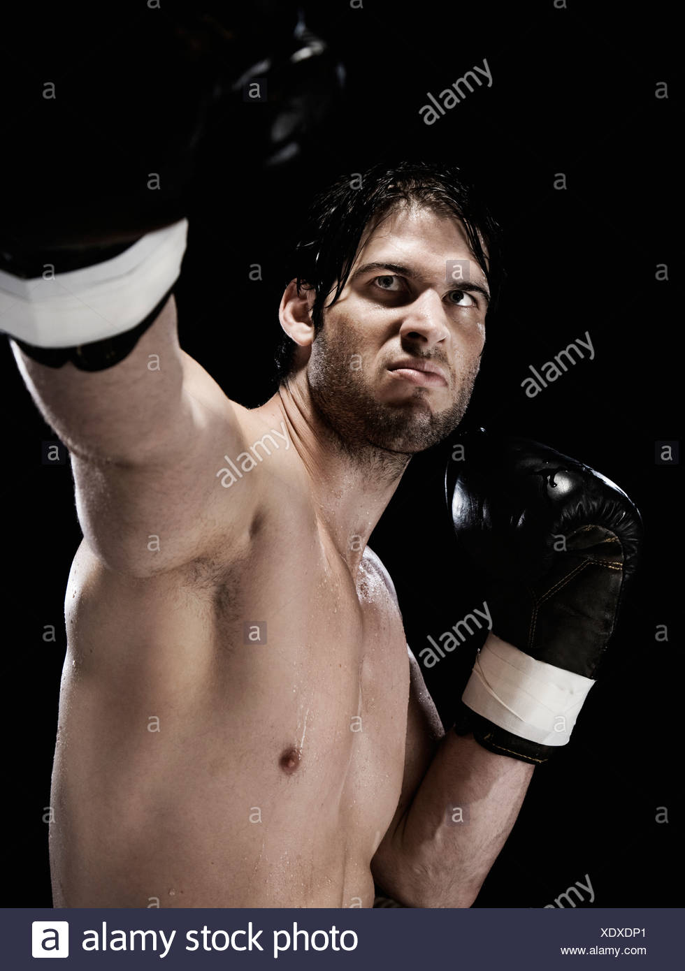 Boxing Glove And Face And Punch High Resolution Stock Photography and ...