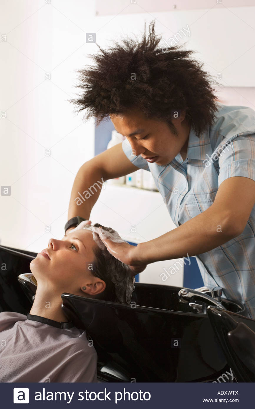 Woman Shampooing Hair Stock Photos & Woman Shampooing Hair Stock Images ...