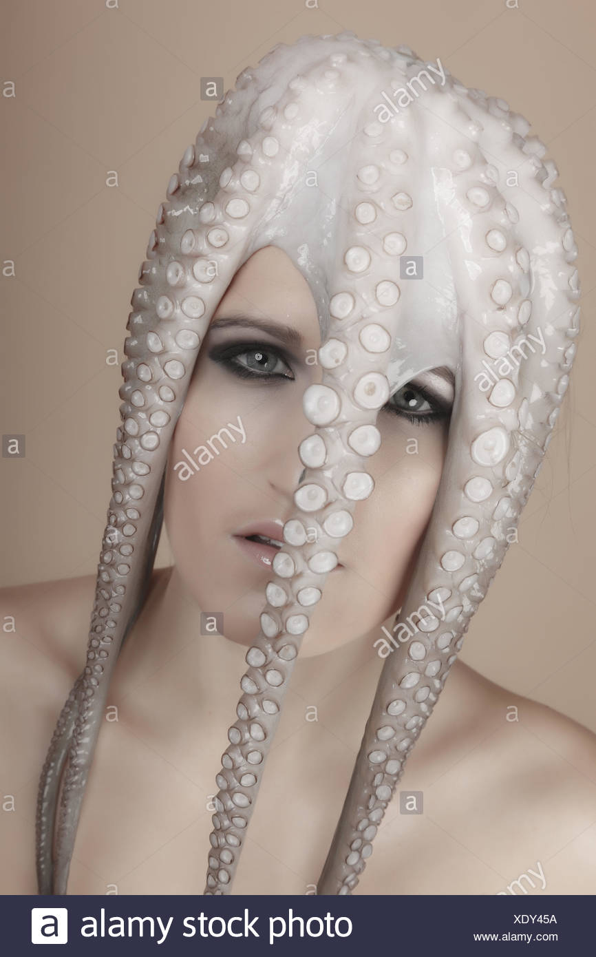 Young Woman Octopus On Head High Resolution Stock Photography and ...