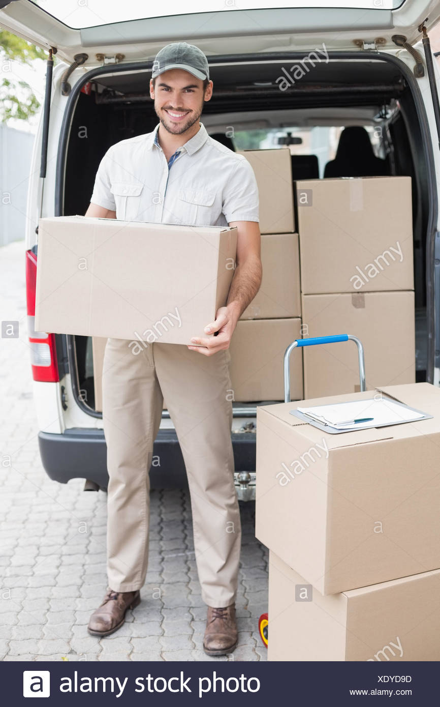 Delivery Driver With Boxes Stock Photos & Delivery Driver With Boxes ...