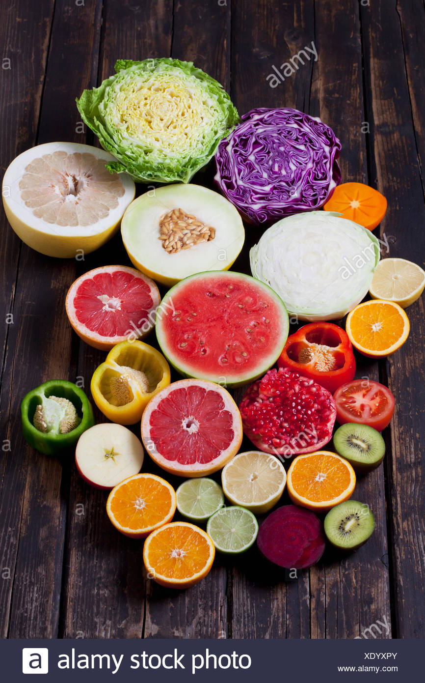 Fruits Vegetables Arrangement High Resolution Stock Photography and ...