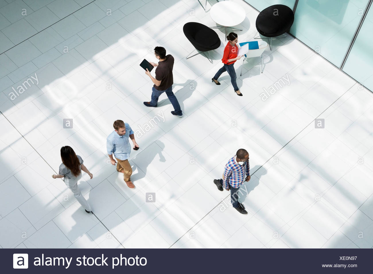 Group Of People Walking High Angle Stock Photos & Group Of People ...