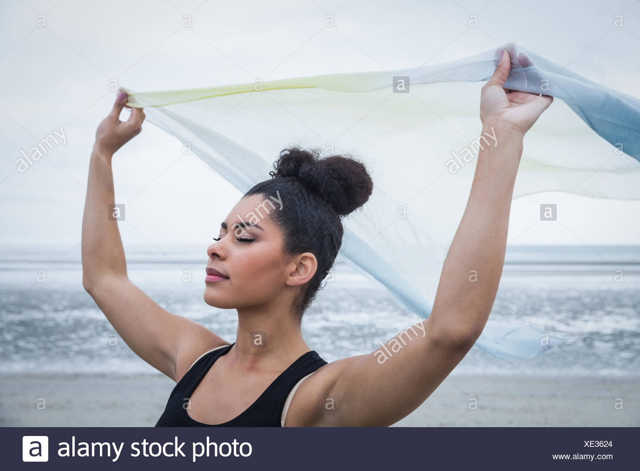 Wind Blowing Scarf High Resolution Stock Photography and Images - Alamy