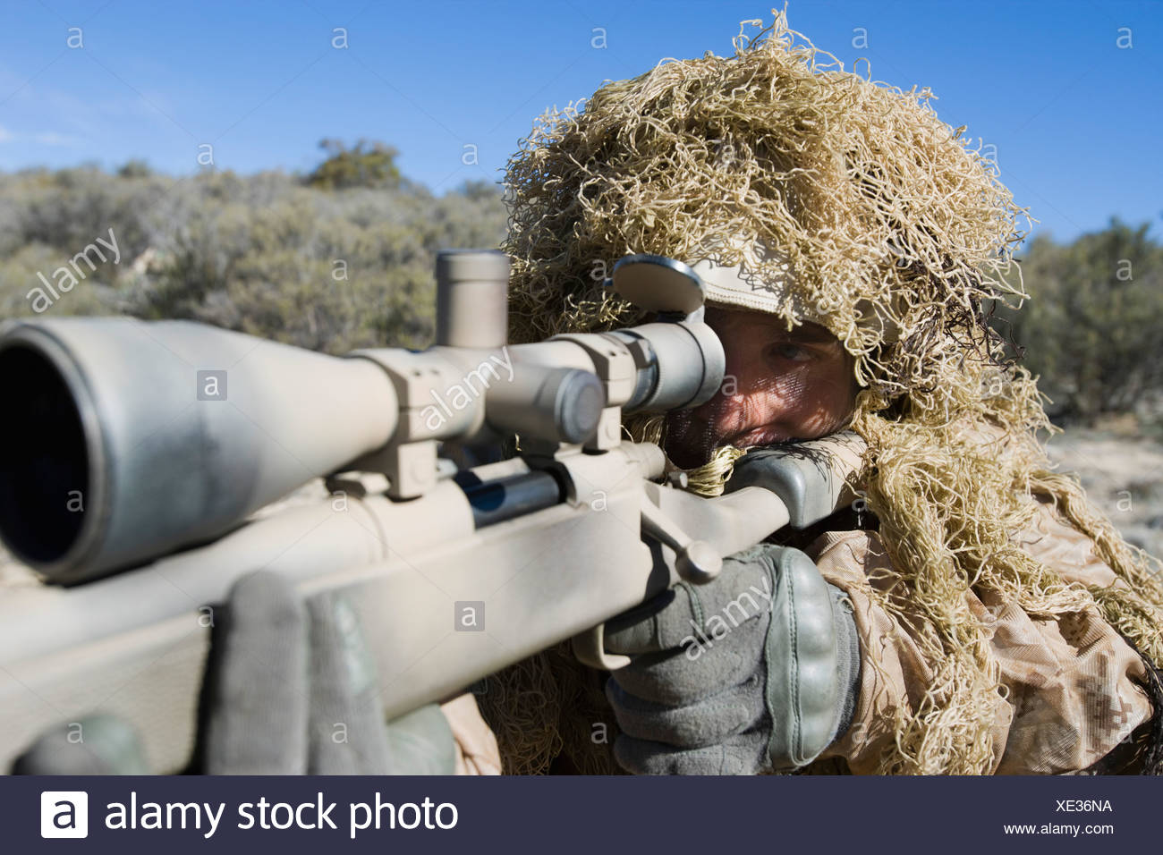 Soldier Camouflage Grass Weapon Stock Photos & Soldier Camouflage Grass ...