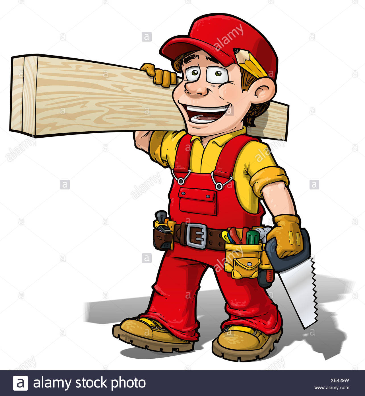 Carpenter Man Cartoon Stock Photos & Carpenter Man Cartoon Stock Images ...