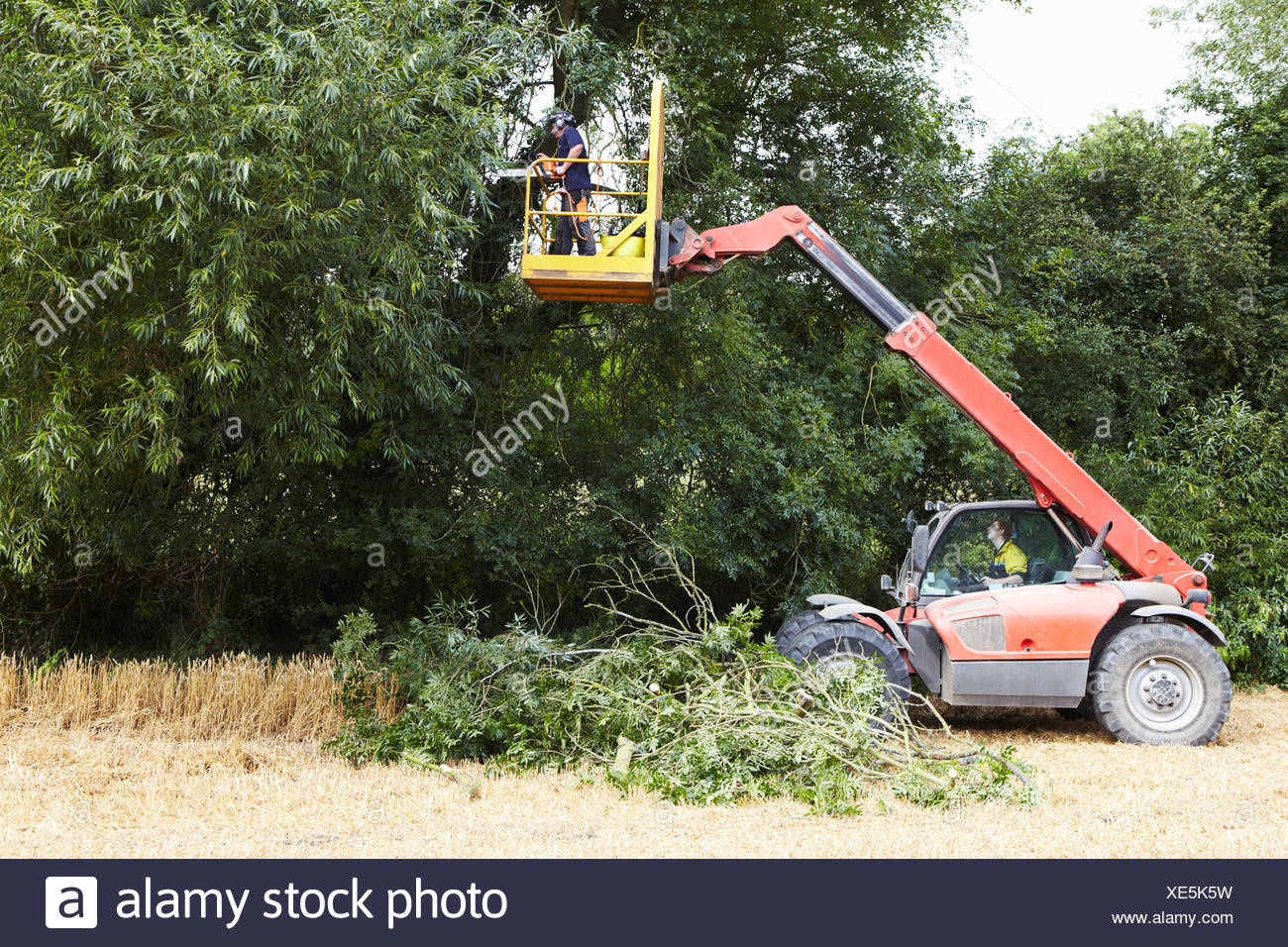 Worker On Cherry Picker High Resolution Stock Photography and Images ...
