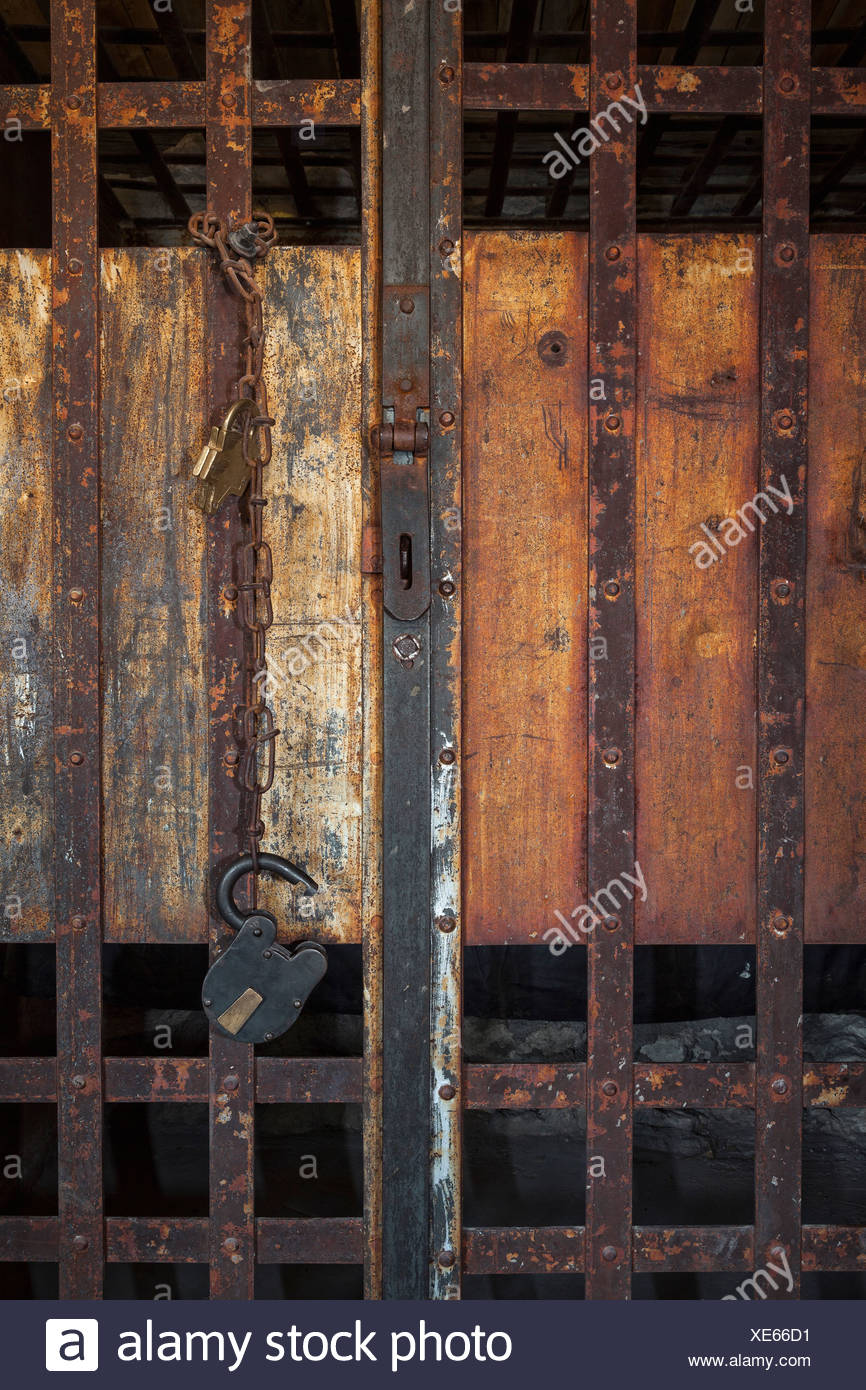 Old Wild West Jail Door Stock Photos & Old Wild West Jail Door Stock ...