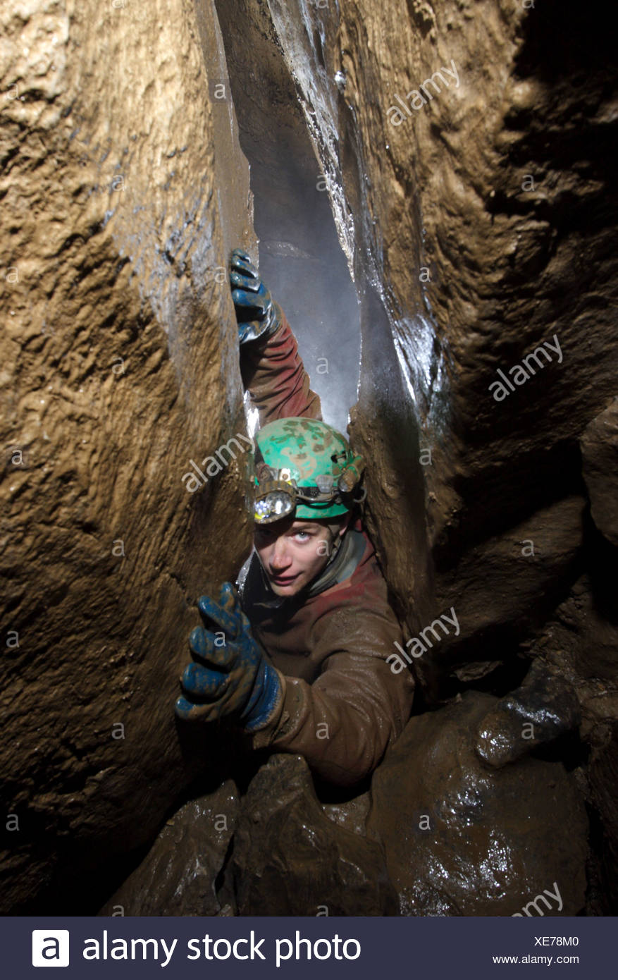 Narrow Cave Passage Cave Explorer High Resolution Stock Photography and ...